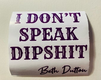 Beth Dutton Car Decal | Etsy