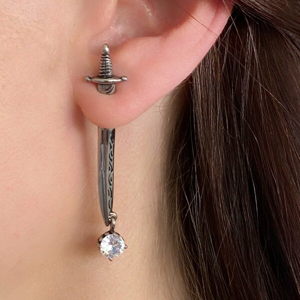 Through Ear Earrings - Etsy