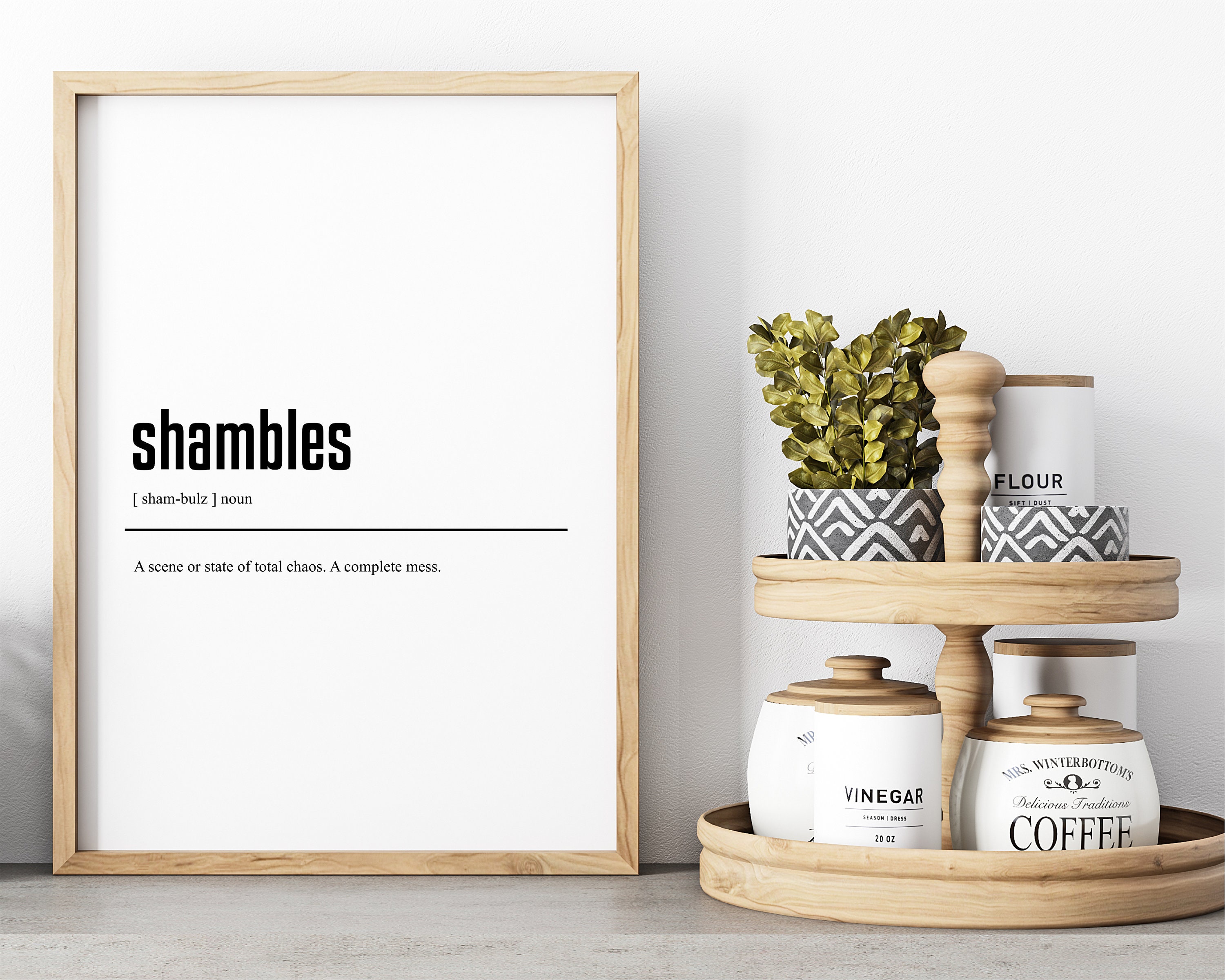 Shambles Definition Print, British Slang Dictionary Poster, Printable ...