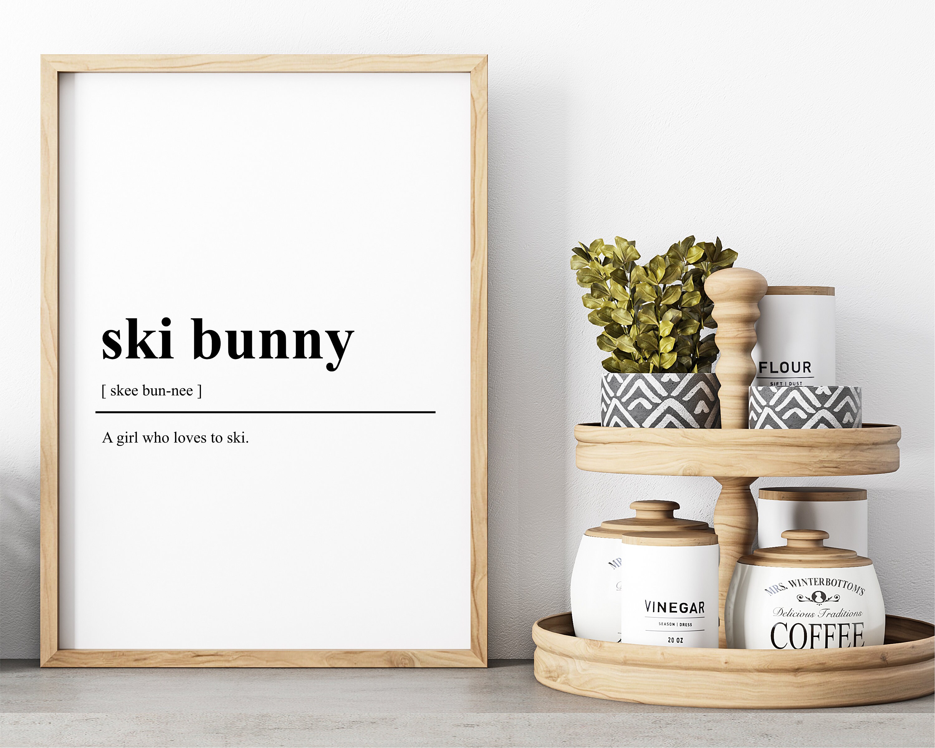 Ski Bunny Definition Print Printable Wall Art Après Ski - Etsy