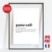 French Definition Print Coffee Shop Decor Break Room Poster - Etsy