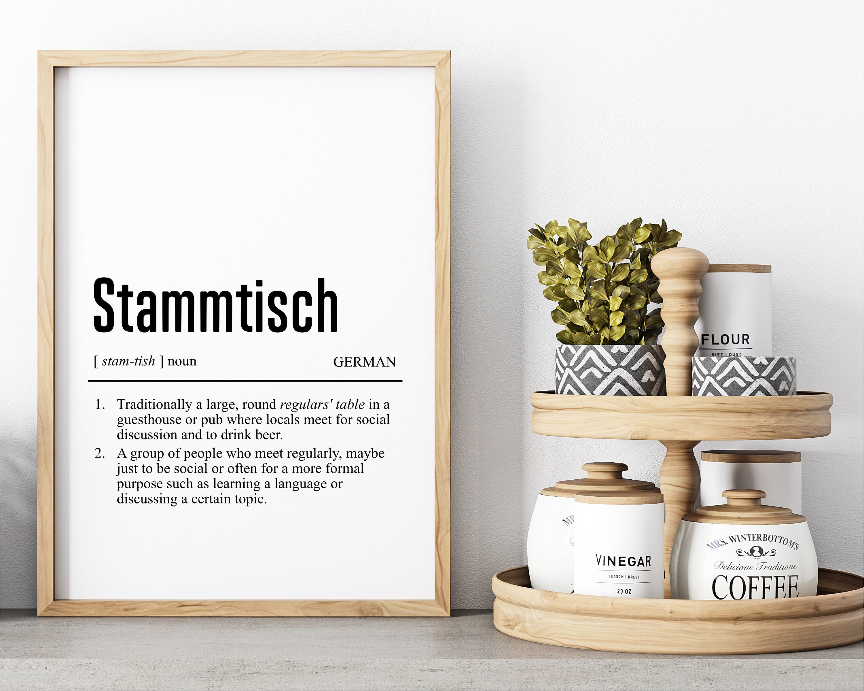 Stammtisch Definition Print, German Saying Decor, Austrian Travel ...