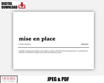 Mise En Place Sign - Etsy