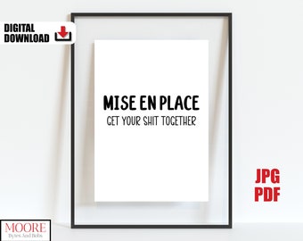 Mise En Place Sign - Etsy