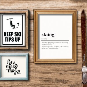 Après Ski Poster, Printable Ski Wall Art, Skiing Definition Print, Ski Terminology Print ...