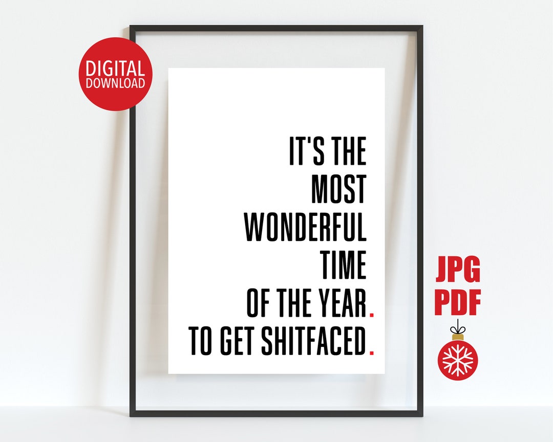 Sarcastic Holiday Humour Poster, Rude Christmas Sayings, Teen Room ...