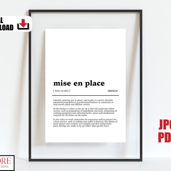Mise En Place - Etsy