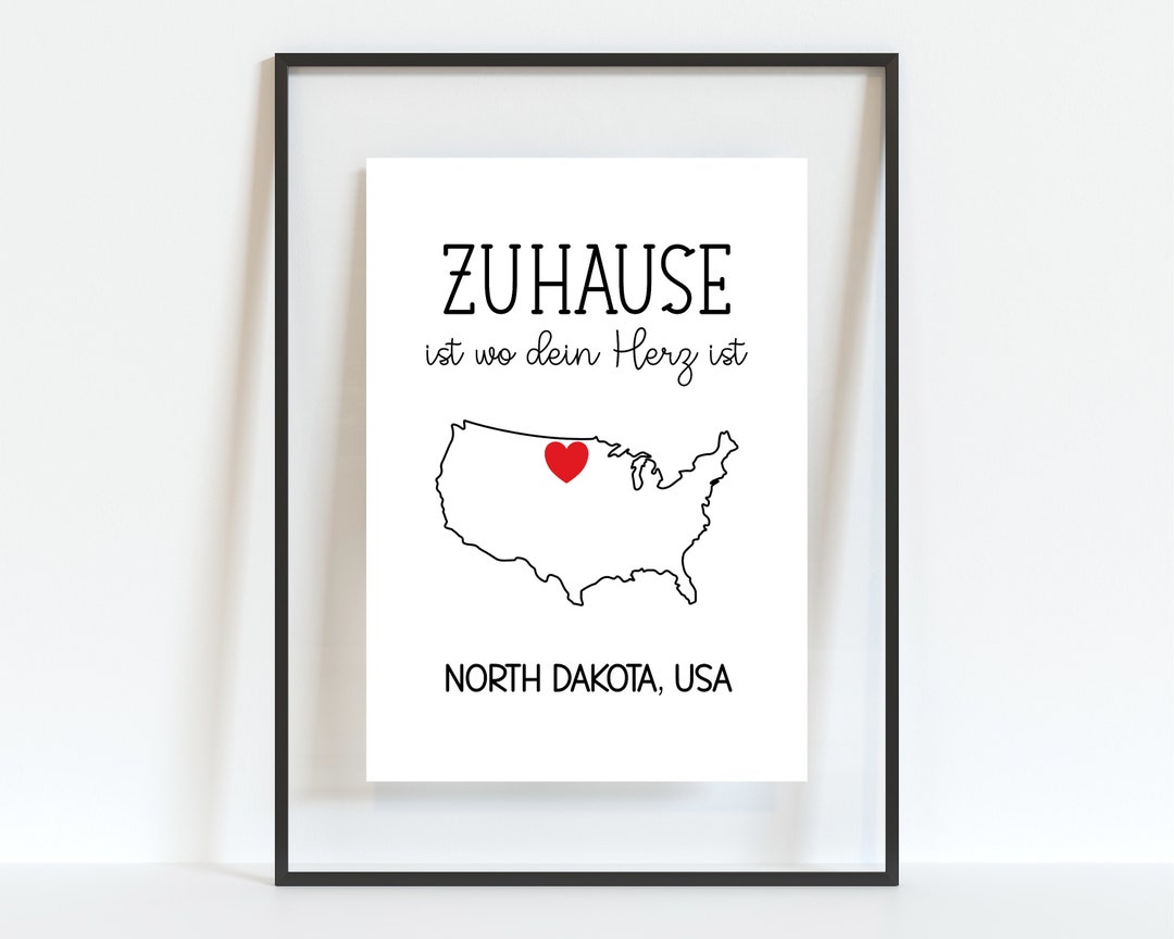 Printable Home is Where the Heart is Poster, Downloadable German ...