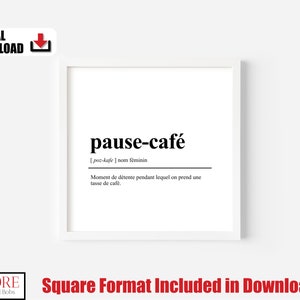 French Definition Print Coffee Shop Decor Break Room Poster - Etsy
