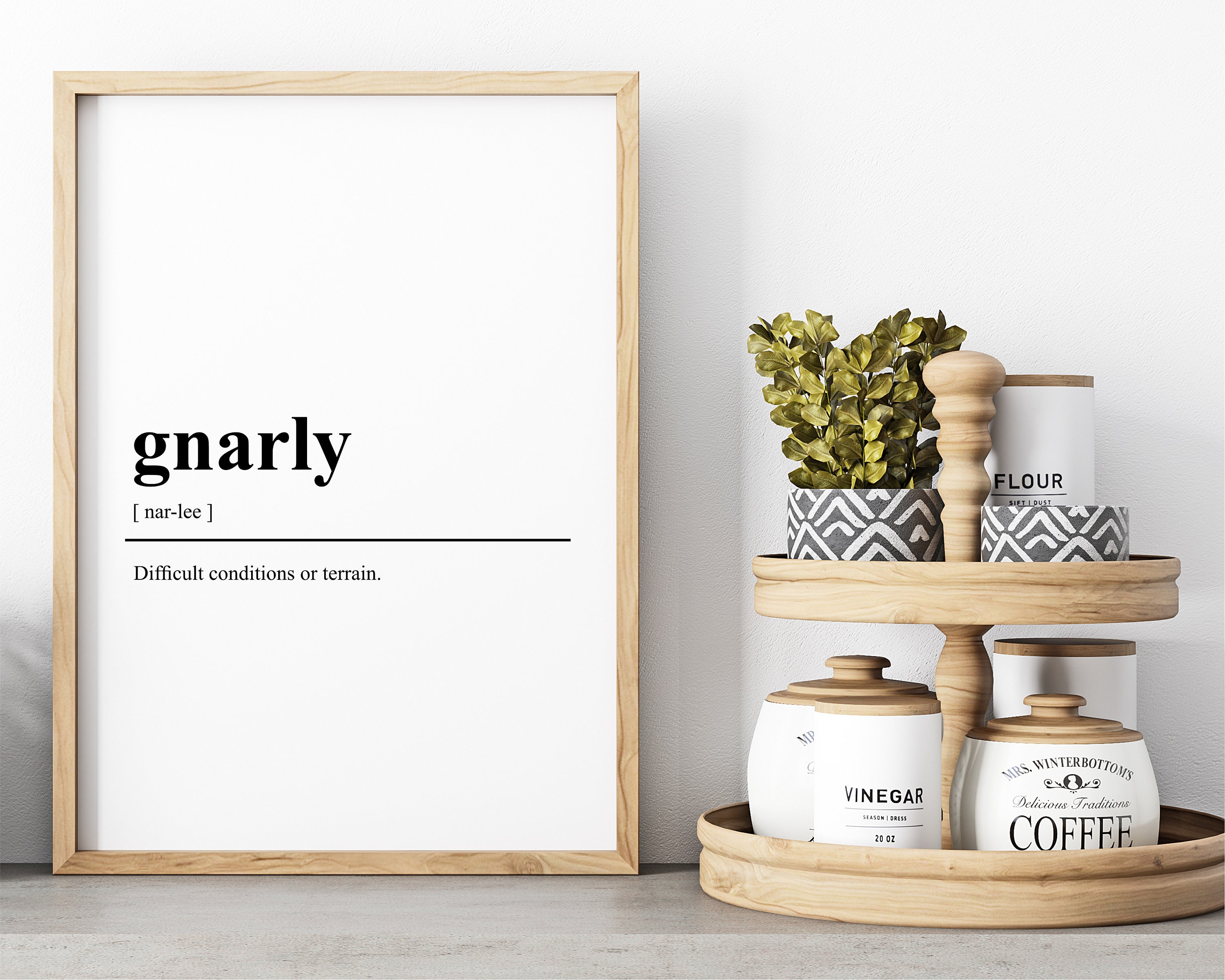 Gnarly Definition Print Printable Definition Wall Art Gift - Etsy