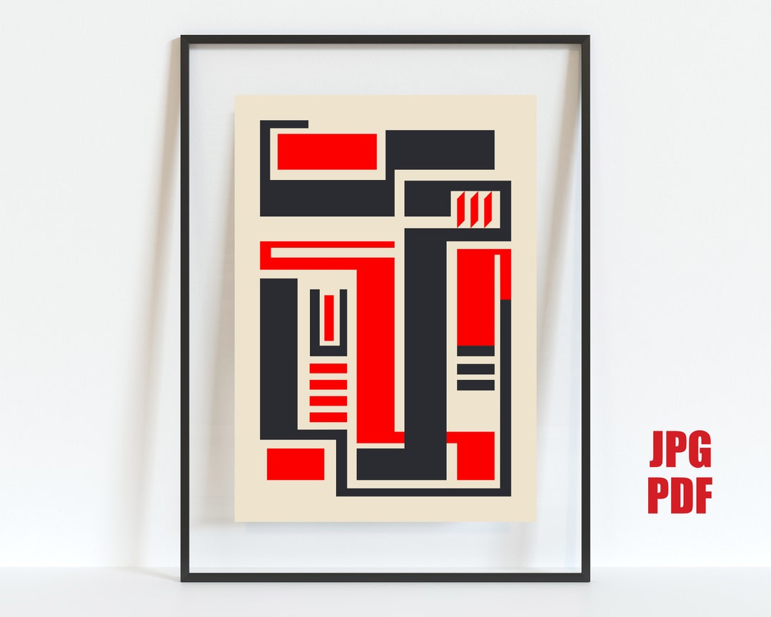 Constructivism Poster, Mid Century Art, Modern Abstract Wall Art ...