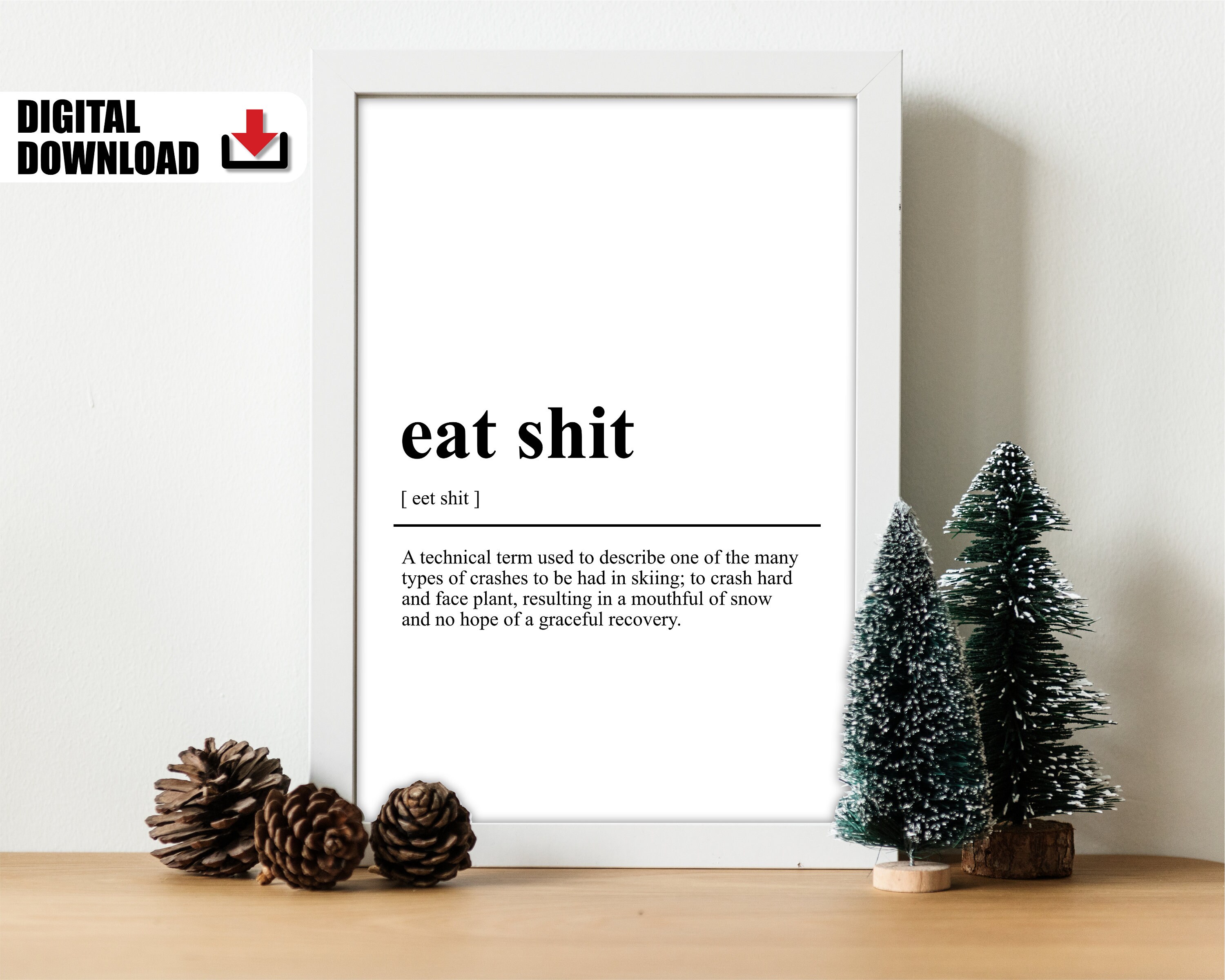 Ski Definition Print, Après Ski Party Poster, Snow Ski Digital Download ...