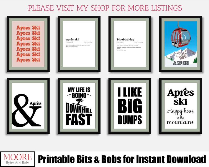 Printable Ski Sign Après Ski Poster Keep Tips up Ski Print - Etsy