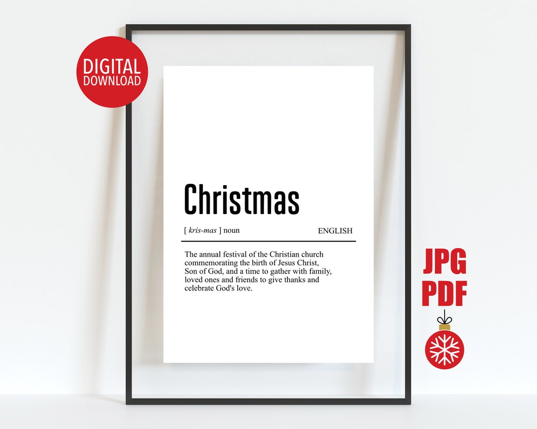 Traditional Meaning of Christmas, Christian Definition Print ...