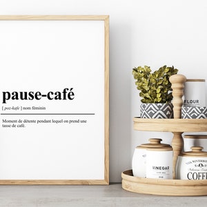 French Definition Print Coffee Shop Decor Break Room Poster - Etsy