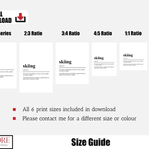 Après Ski Poster, Printable Ski Wall Art, Skiing Definition Print, Ski Terminology Print ...