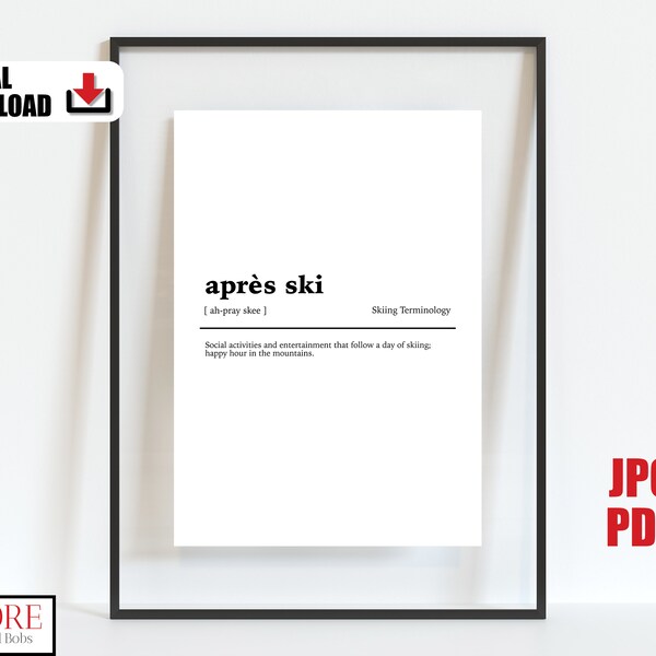Apres Ski Poster - Etsy