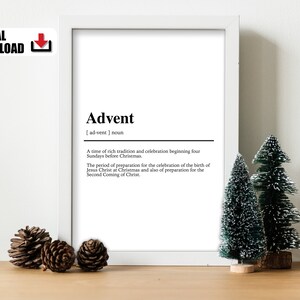 Christian Meaning of Advent Definition of Advent Print - Etsy
