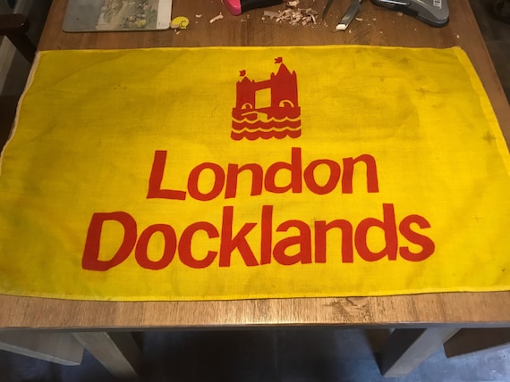 Genuine London Docklands Flag Fabric Yellow 31 x 16Historic - Etsy