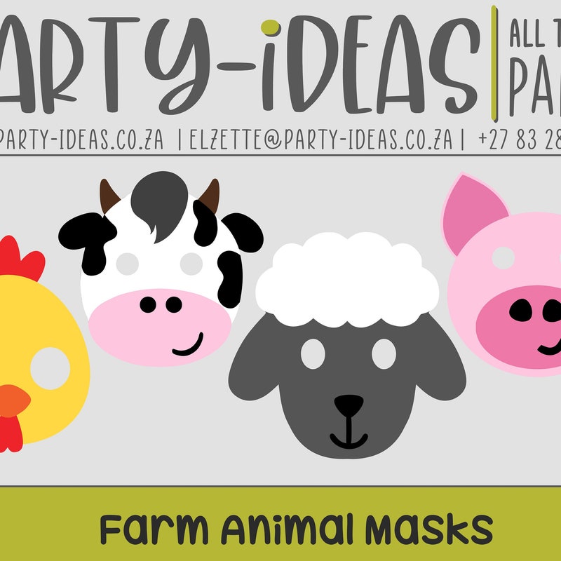 Farm Animal Mask - Etsy