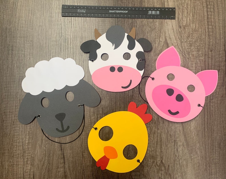 Farm Animal Masks - Etsy