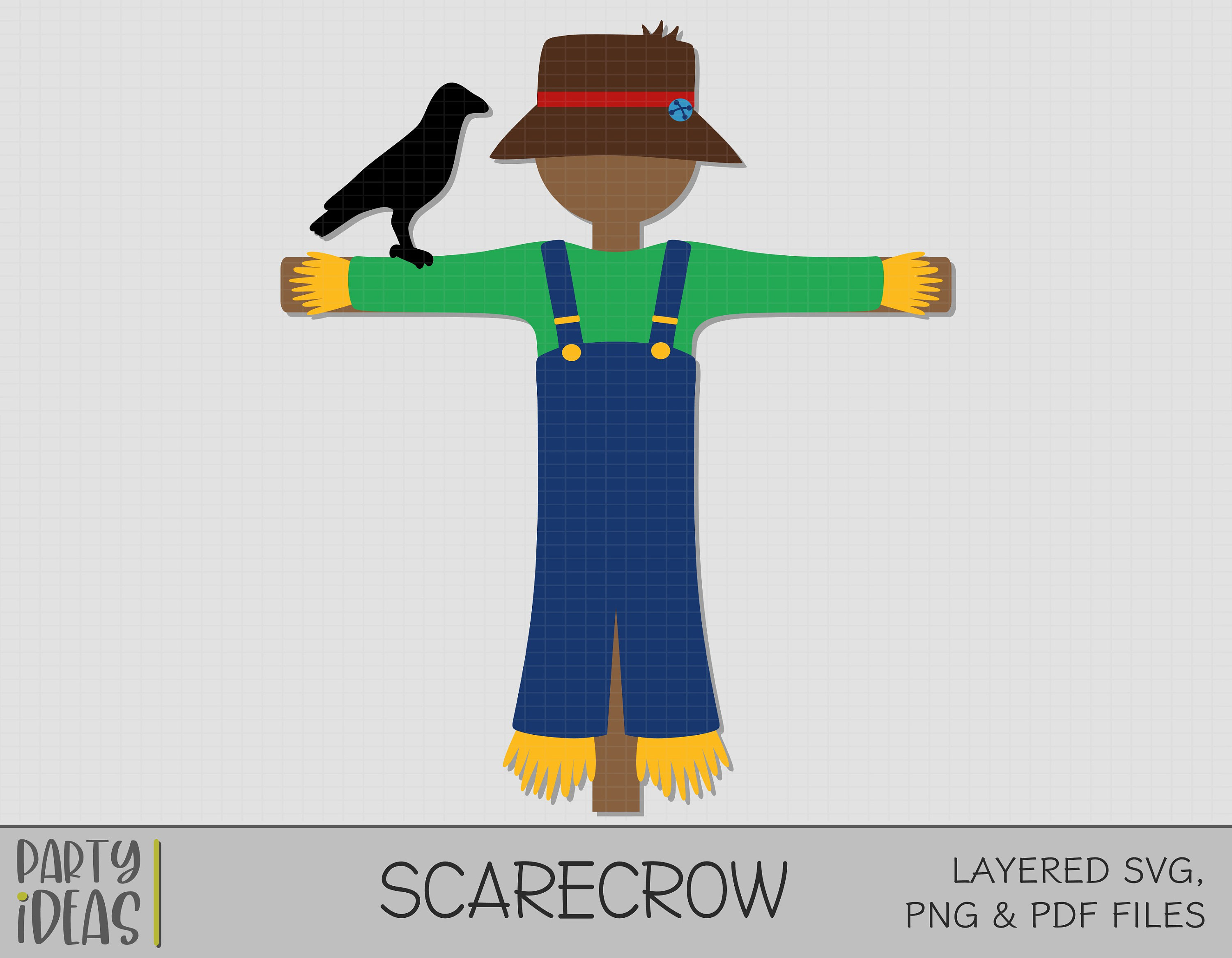 Scarecrow Clipart, SVG, PNG & PDF Files - Etsy
