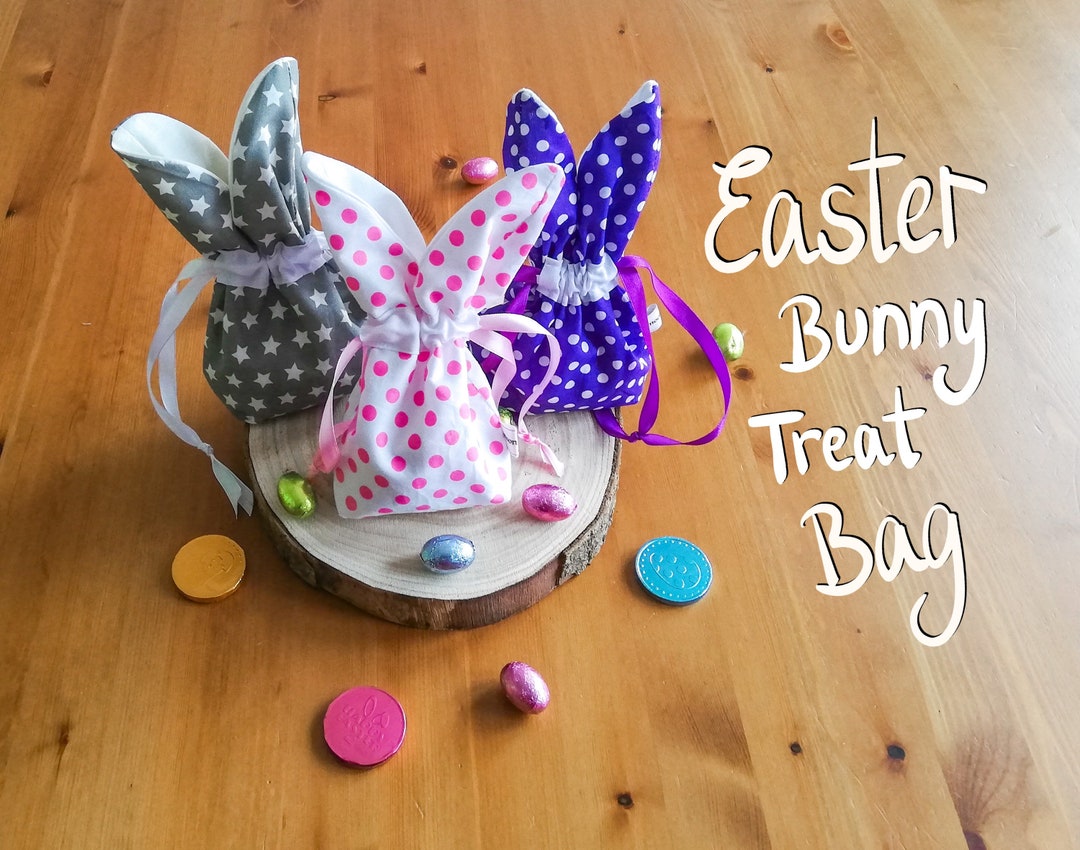 EASTER BUNNY BAG, Easter Treat Bag, Easter Egg Hunt Bag, Bunny Ear ...