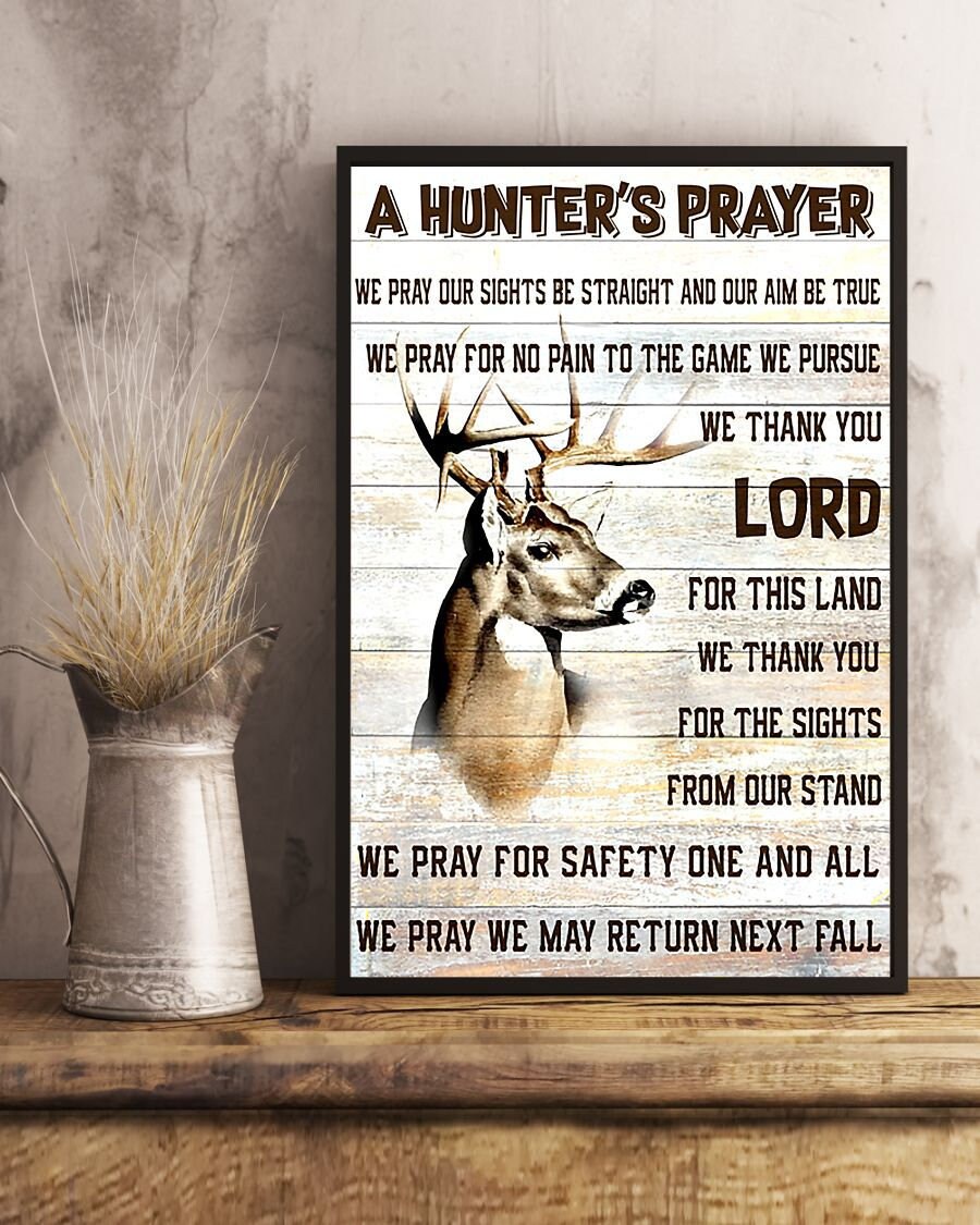 Deer Hunting Prayer Vertical Poster | Etsy