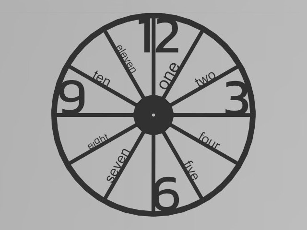 Wall Clock Dxf File, Wall Clock Laser Cut File, Wall Clock Illustration ...