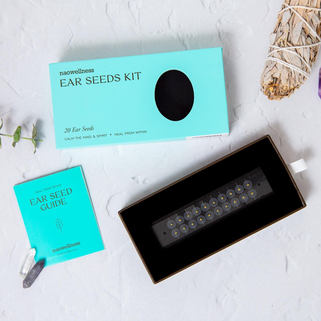 24K Gold Ear Seed Kit - Acupressure for Balance & Wellness - 40 ...