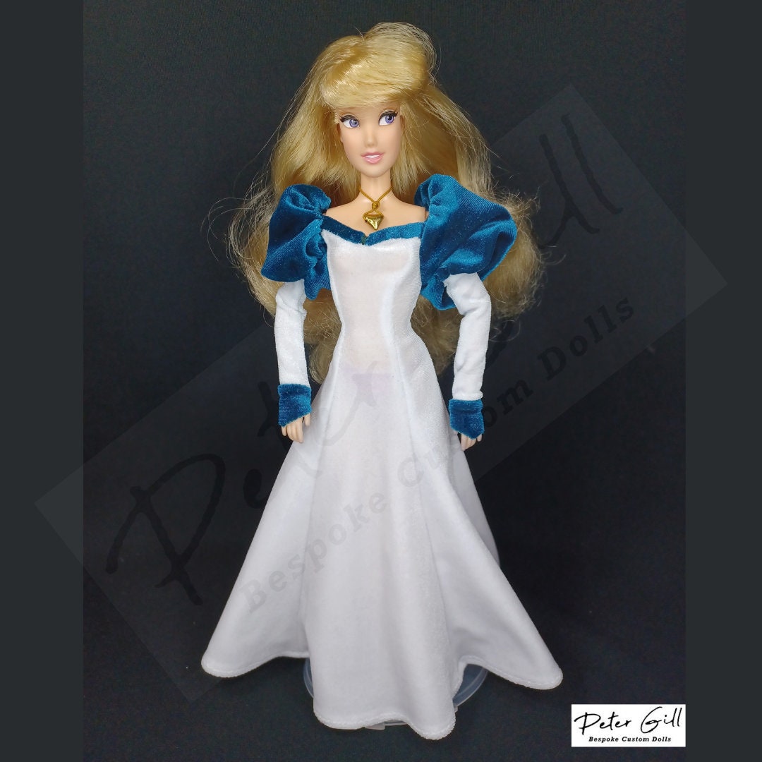 Swan Princess Odette White Swan Velvet Doll Dress Ooak Custom - Etsy
