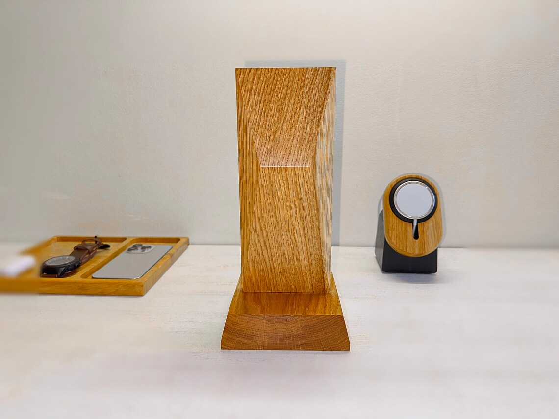 Headphone Stand Made of Natural Wood in Cybertech Style, Gaming Headset ...