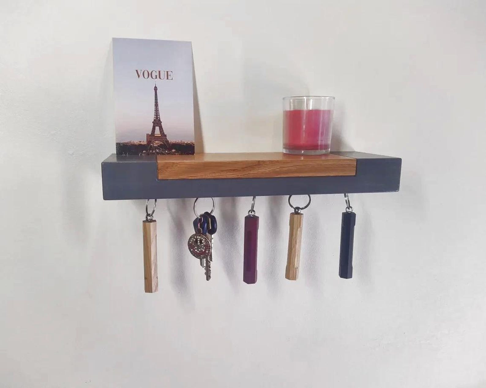 Black Hallway Shelf for Keys in the Hallway in a Scandinavian Style ...