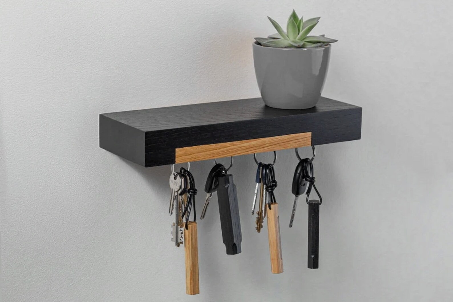 Hallway Shelf for Keys in the Hallway in a Scandinavian Style With 4 ...