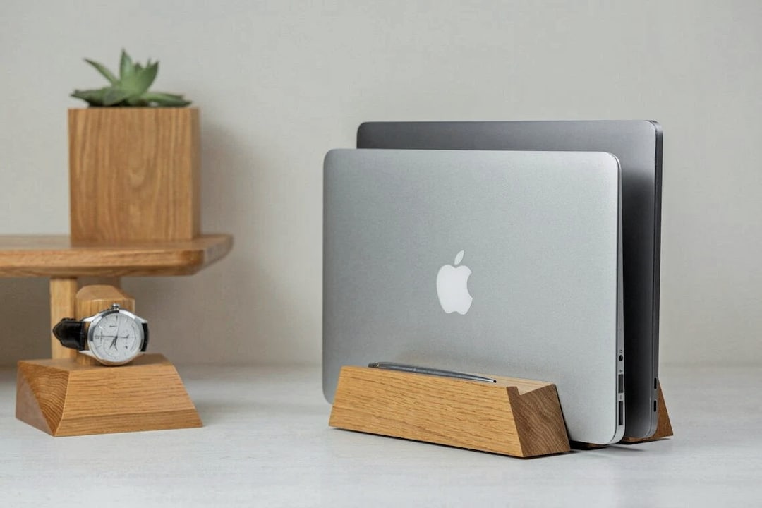 Double Laptop Stand in Modern Style Cybertek, Vertical Stand for ...