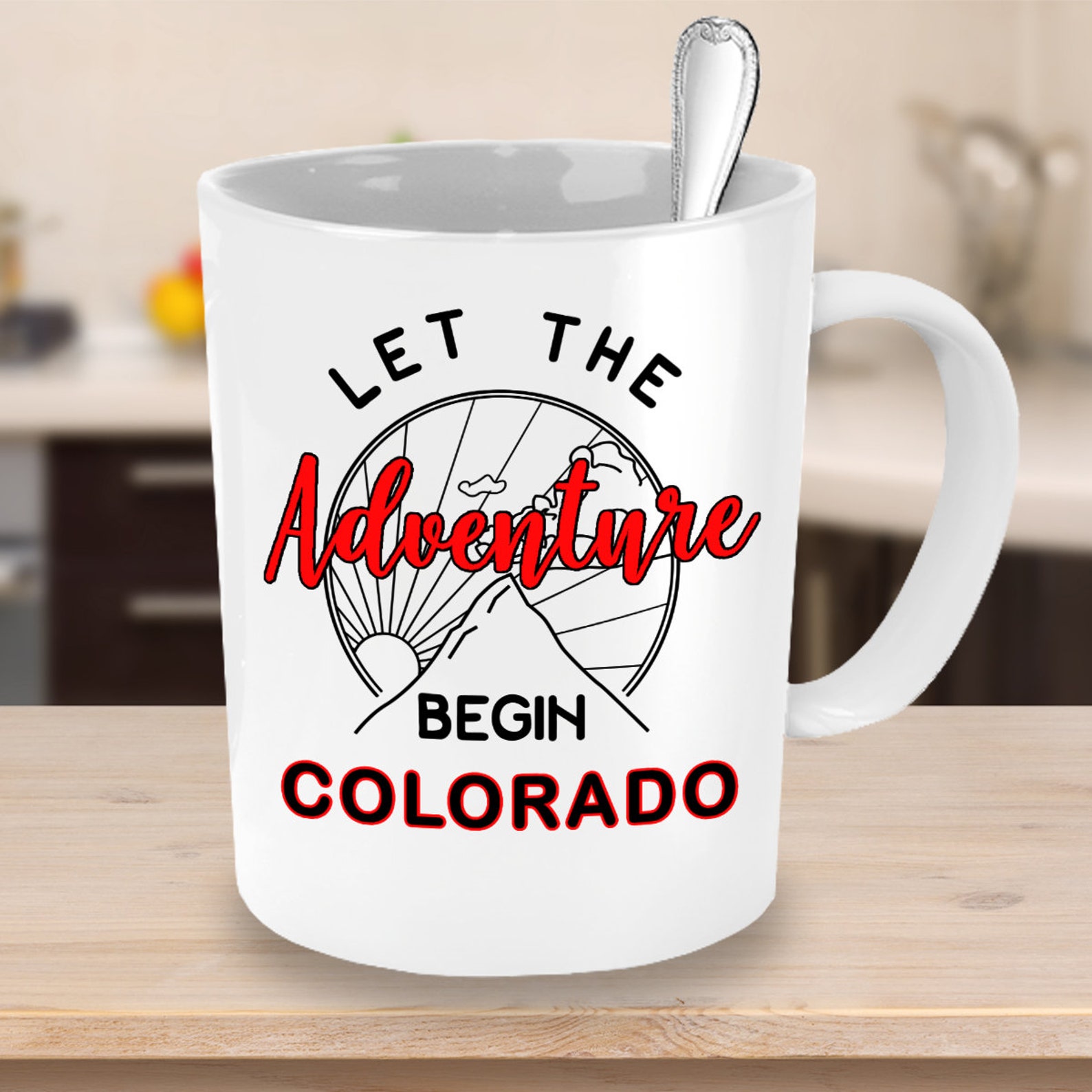 Colorado Coffee Mug Let the Adventure Begin Souvenier Gift - Etsy