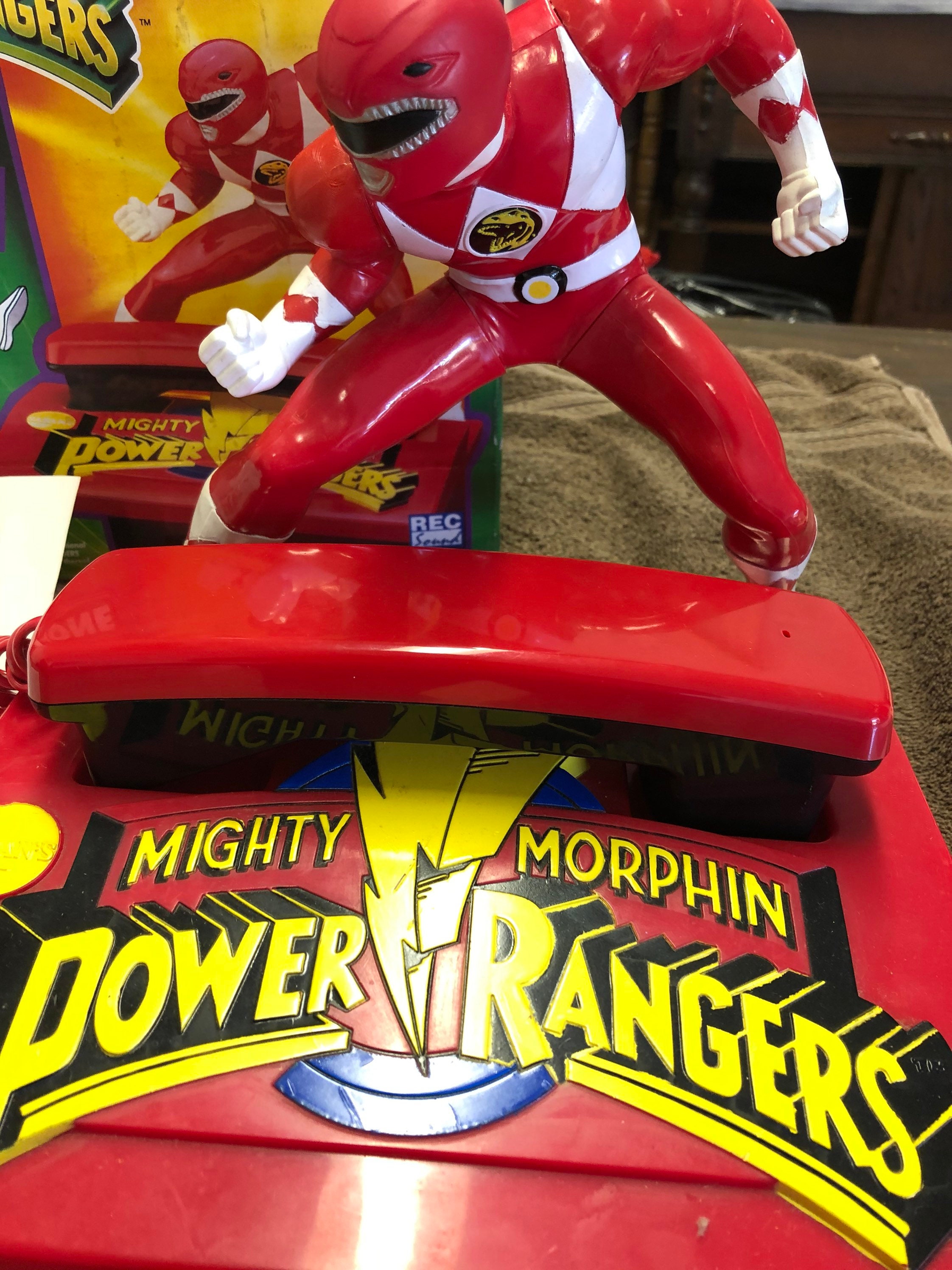 Sabans mighty morphin Power Rangers red ranger telephone | Etsy