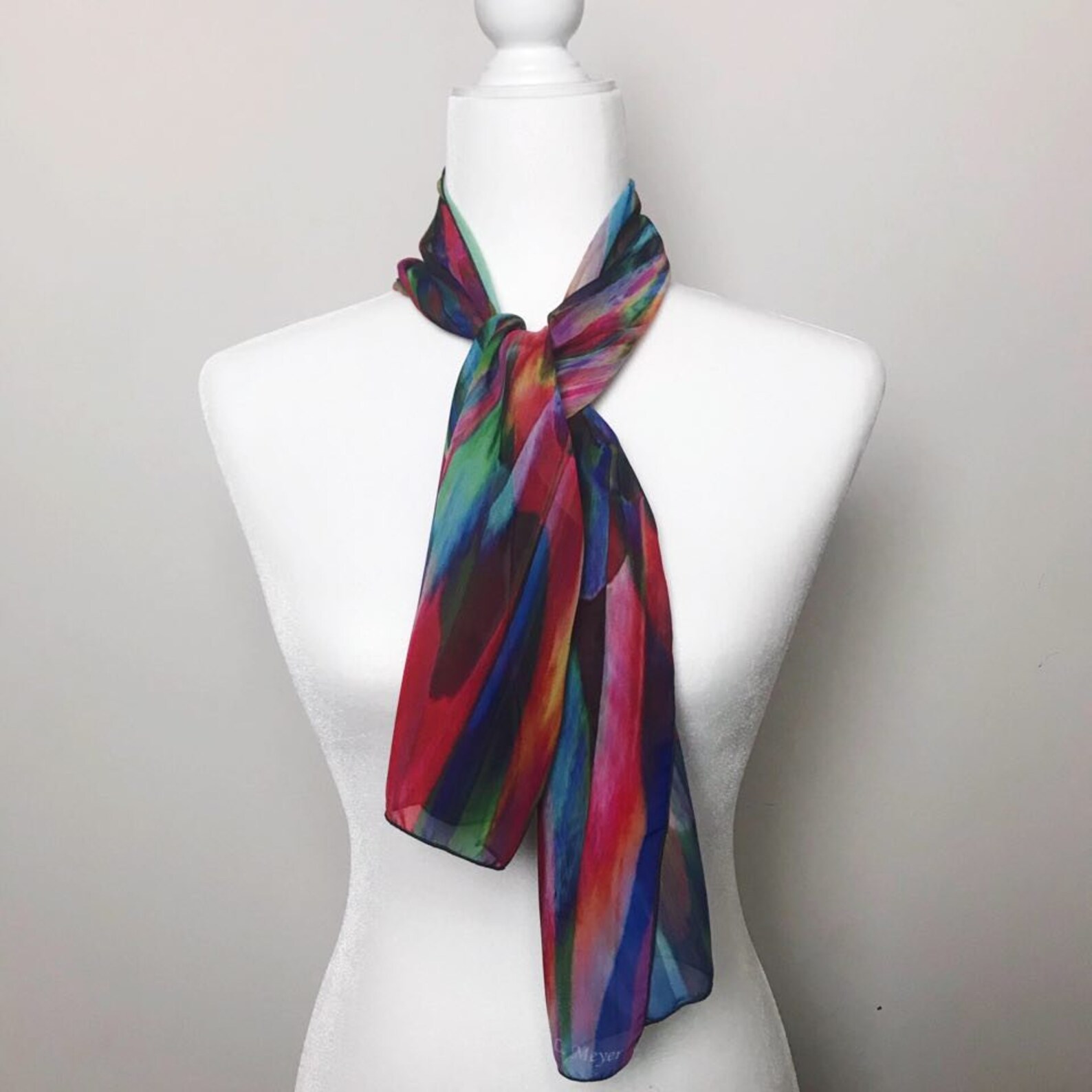 Emilia Scarf, Handmade Scarf, Abstract Scarf, Designer Scarf, Fashion ...