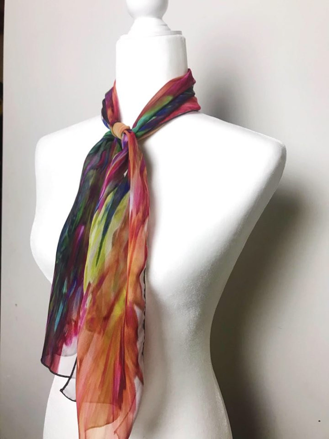 Lisa Scarf Abstract Scarf Designer Scarf Fashion Scarf - Etsy