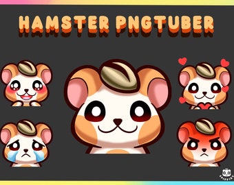 Cute Hamster Pngtuber Model / Voice Reactive Stream Mascot / Vtuber ...