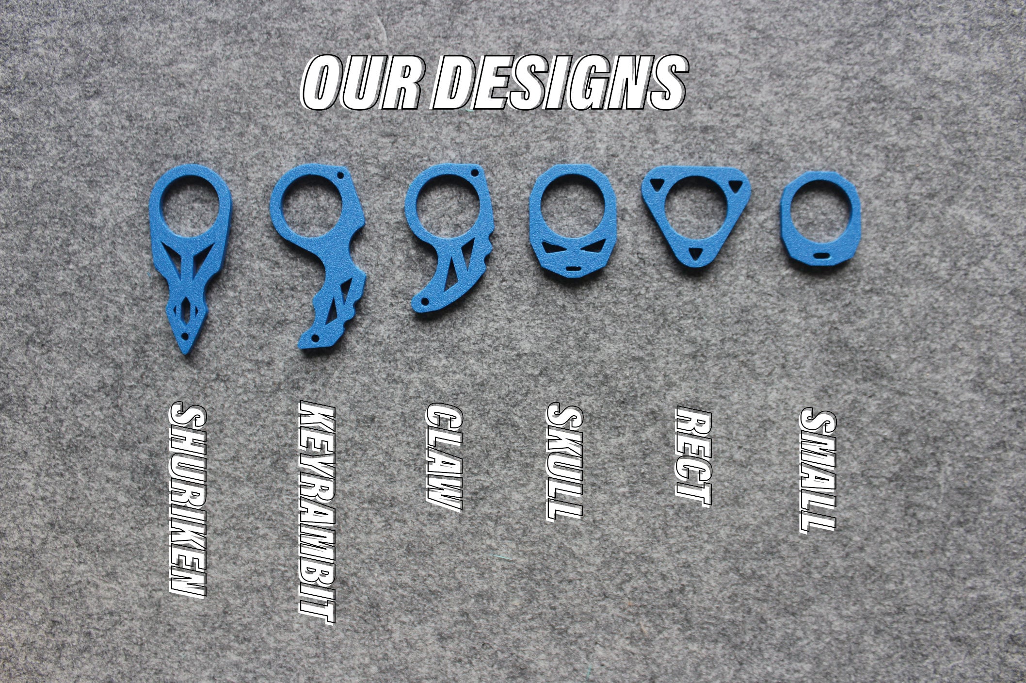 Spinly Fidget Keychain BLUE Edition Key Spinner for Cool Moves Karambit ...