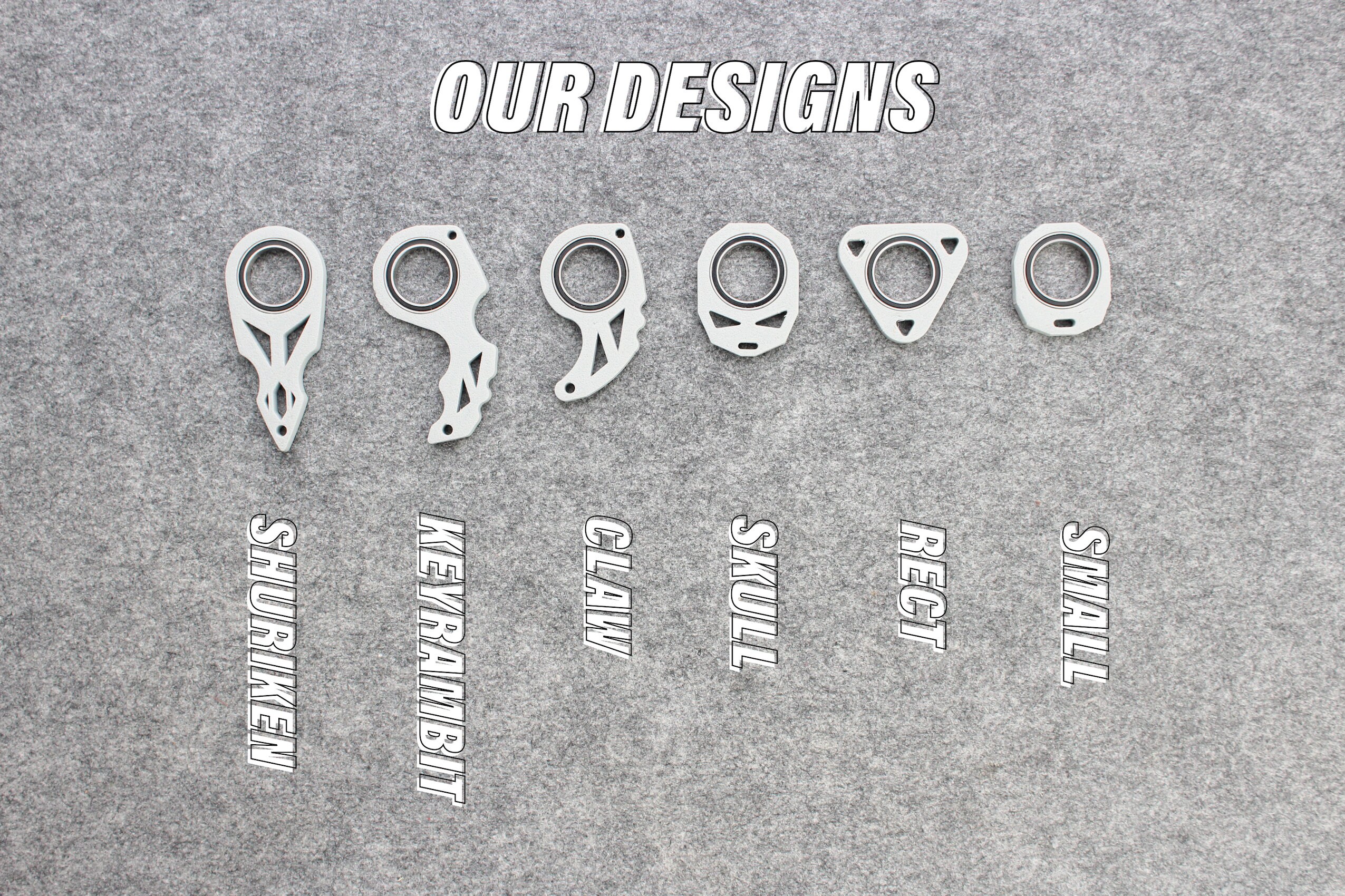 Spinly Fidget Keychain -GREY- Edition Key Spinner for Cool Moves ...