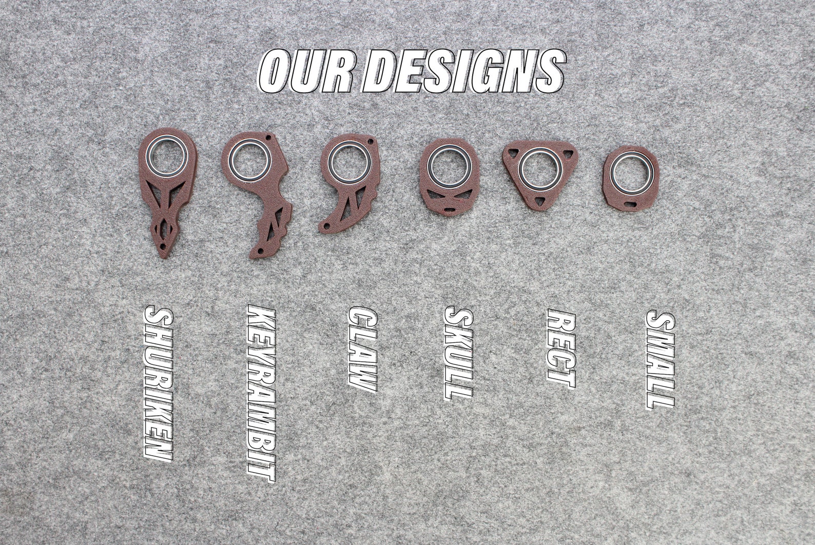 Spinly Fidget Keychain -BROWN- edition Key Spinner for cool moves ...