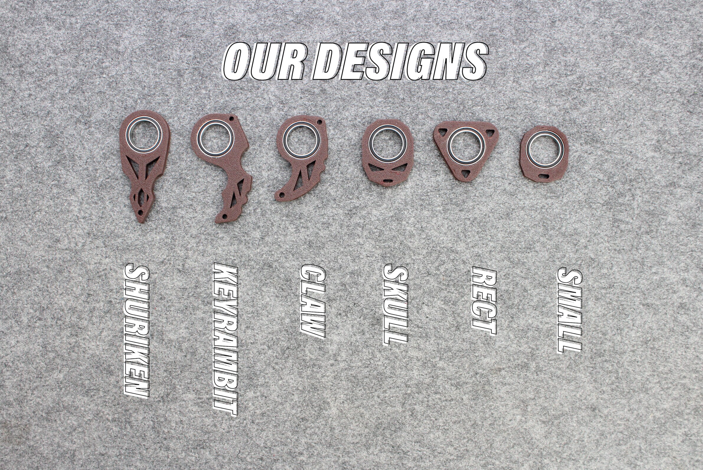 Spinly Fidget Keychain -BROWN- edition Key Spinner for cool moves ...