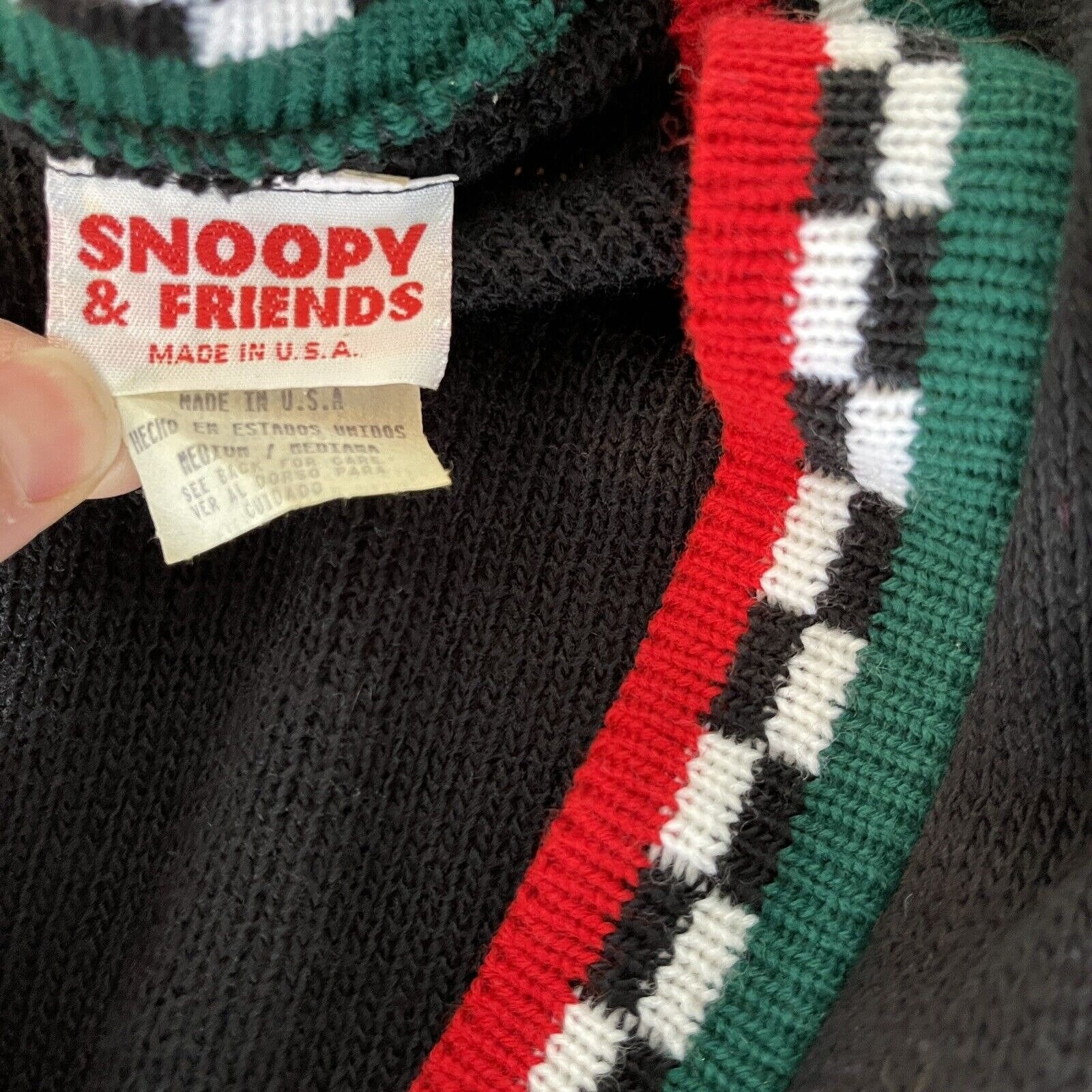 Snoopy and Friends Vintage Cardigan Grandpa Sweater Holiday Christmas ...
