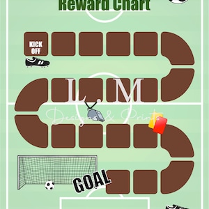 Personalised Football Reward Chart, Printable Reward Chart, Homeschool ...