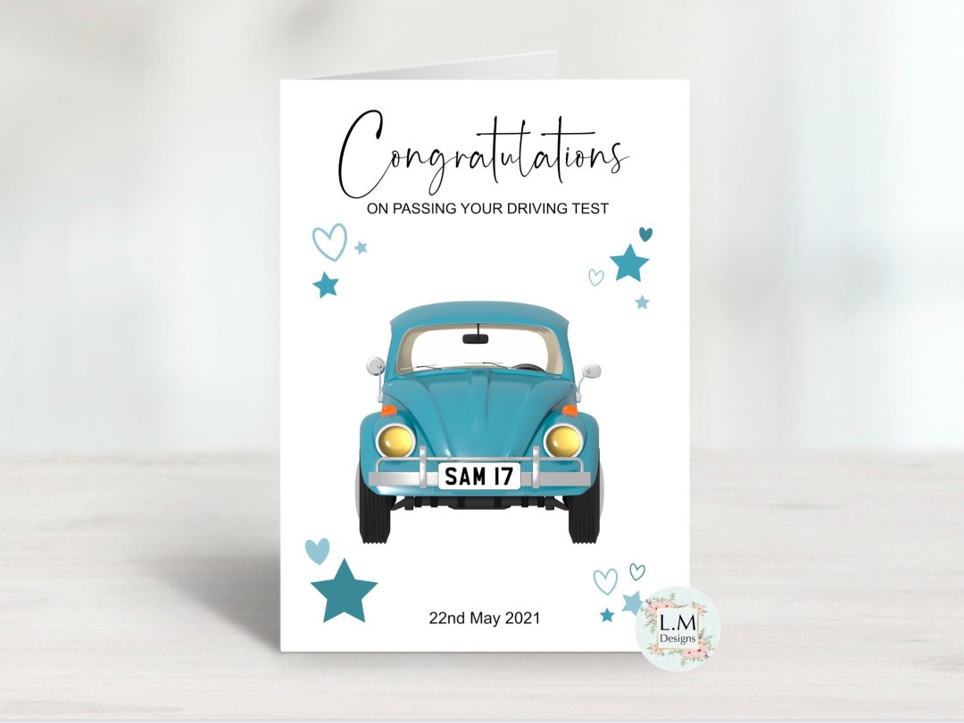 Congratulations Card Driving Test Card Well Done Card New - Etsy UK