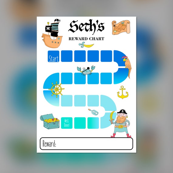 Personalised Pirate Reward Chart Printable Homeschool - Etsy UK