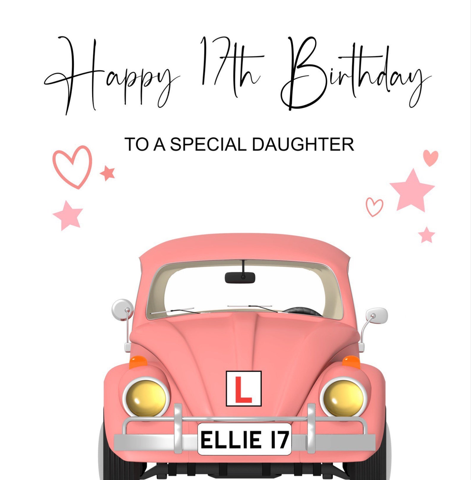Birthday Card Happy 17th Birthday Driving lesson card | Etsy