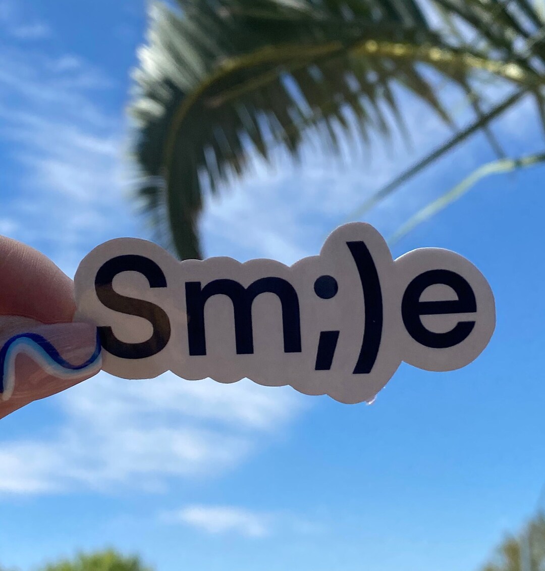 Sm;)e Vinyl Sticker | Adventuringstickers | Waterproof Sticker ...